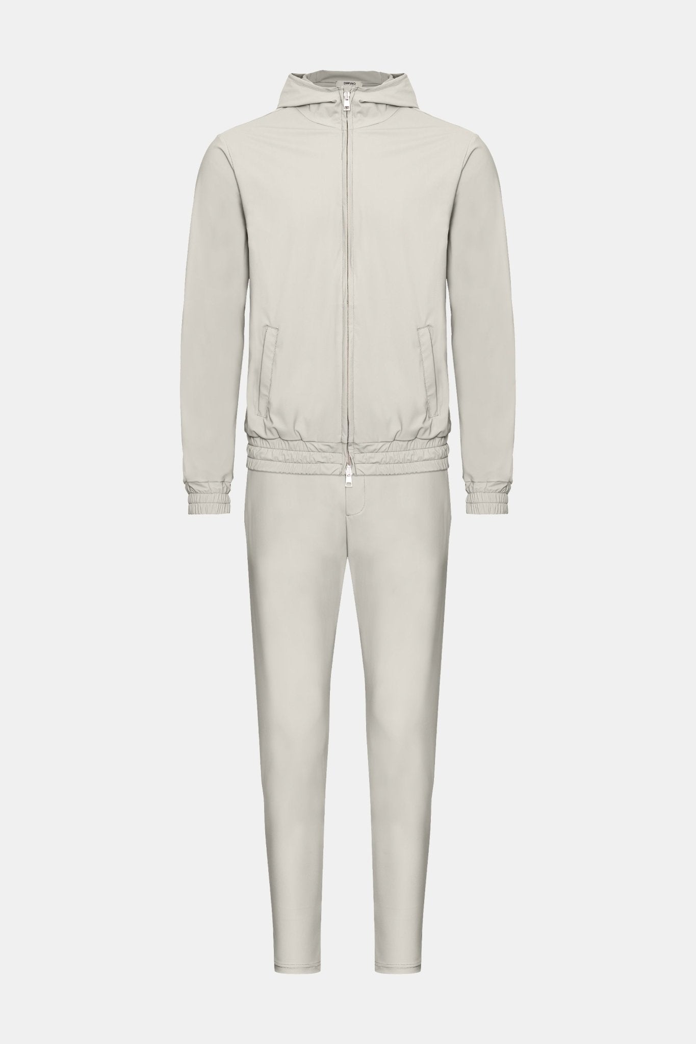 Cloud Grey Hooded Tech Suit – Smart Casual Herenpak | DIMANO