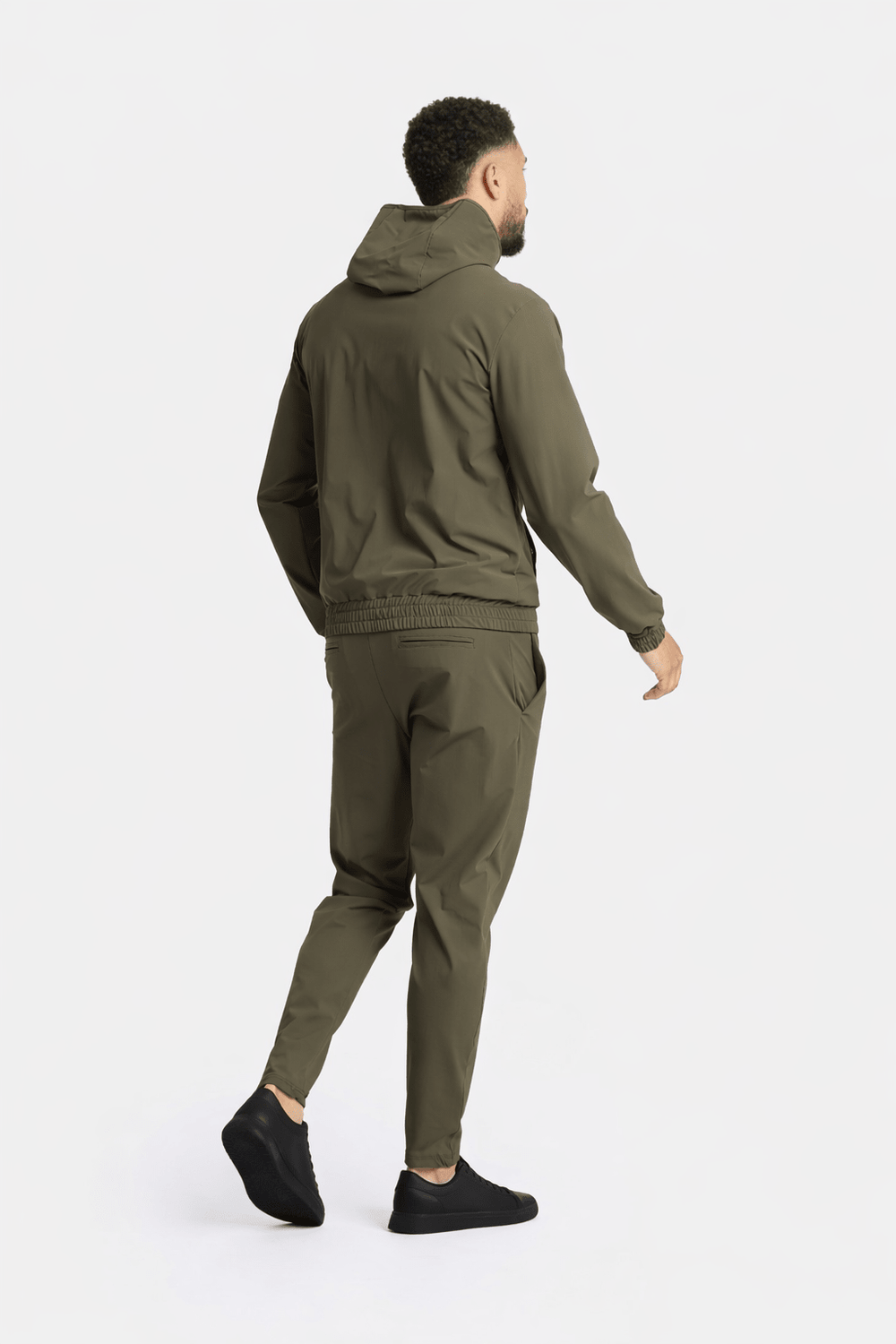 Dark Green Hooded Tech Suit – Smart Casual Herenpak | DIMANO