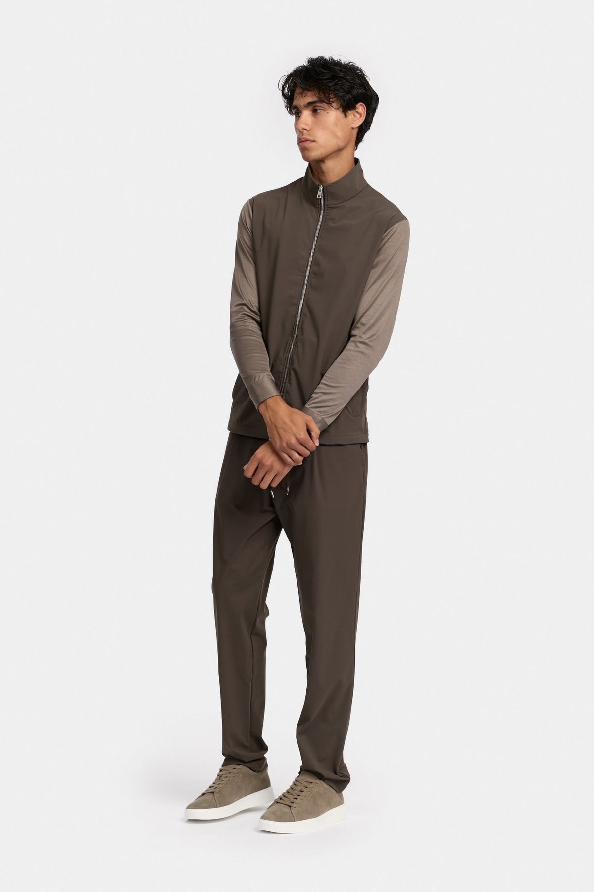 Mocha Brown Fuse Tech Vest – Premium Heren Vest | DIMANO